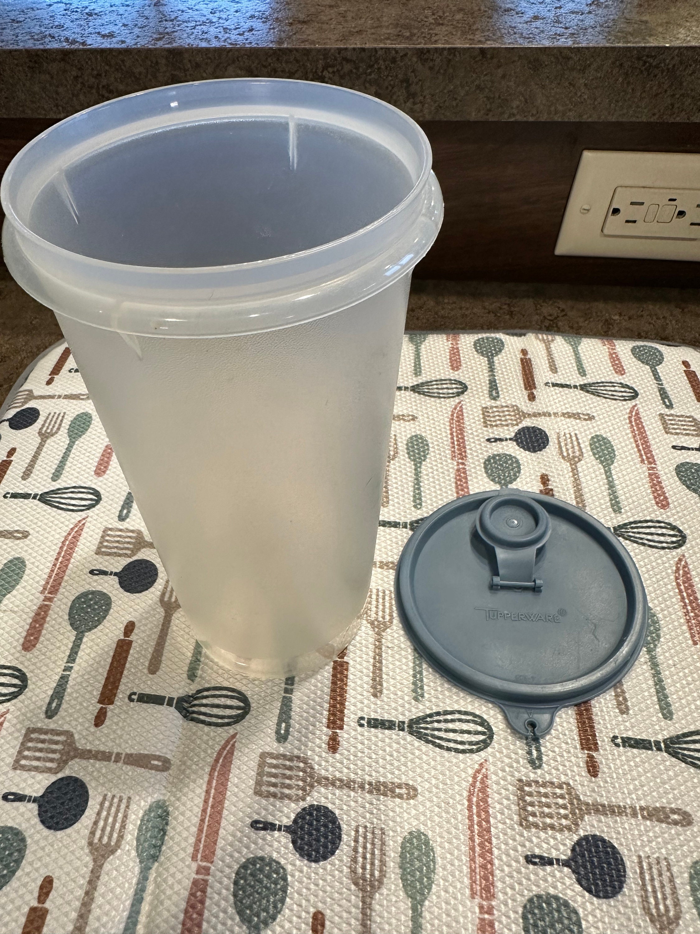 Vintage Tupperware Blue Beverage Container - Etsy