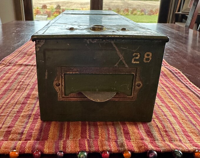 Vintage Antique Bank Safe Deposit Box - Etsy