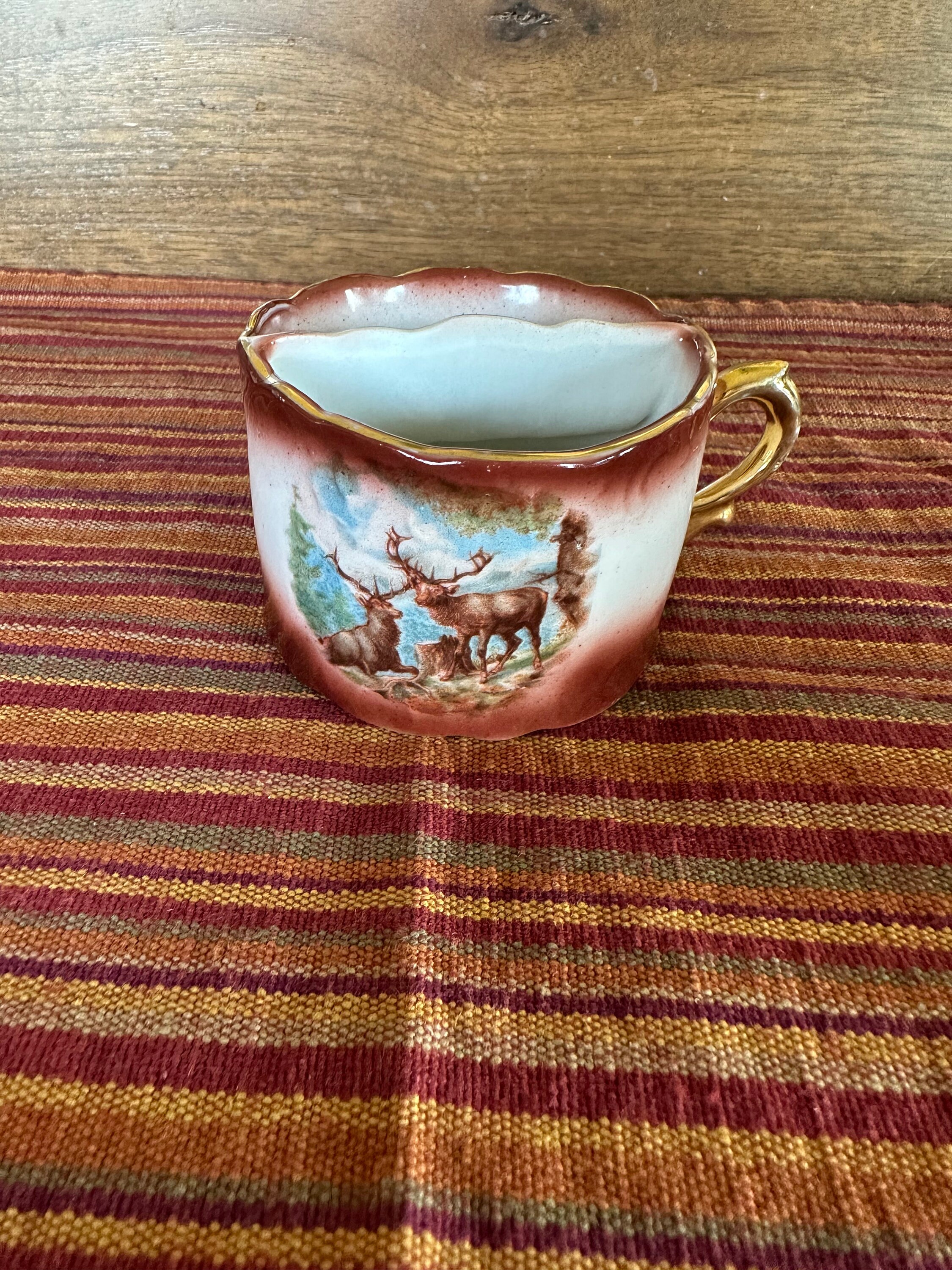Vintage Ceramic Elk Family Cup - Etsy