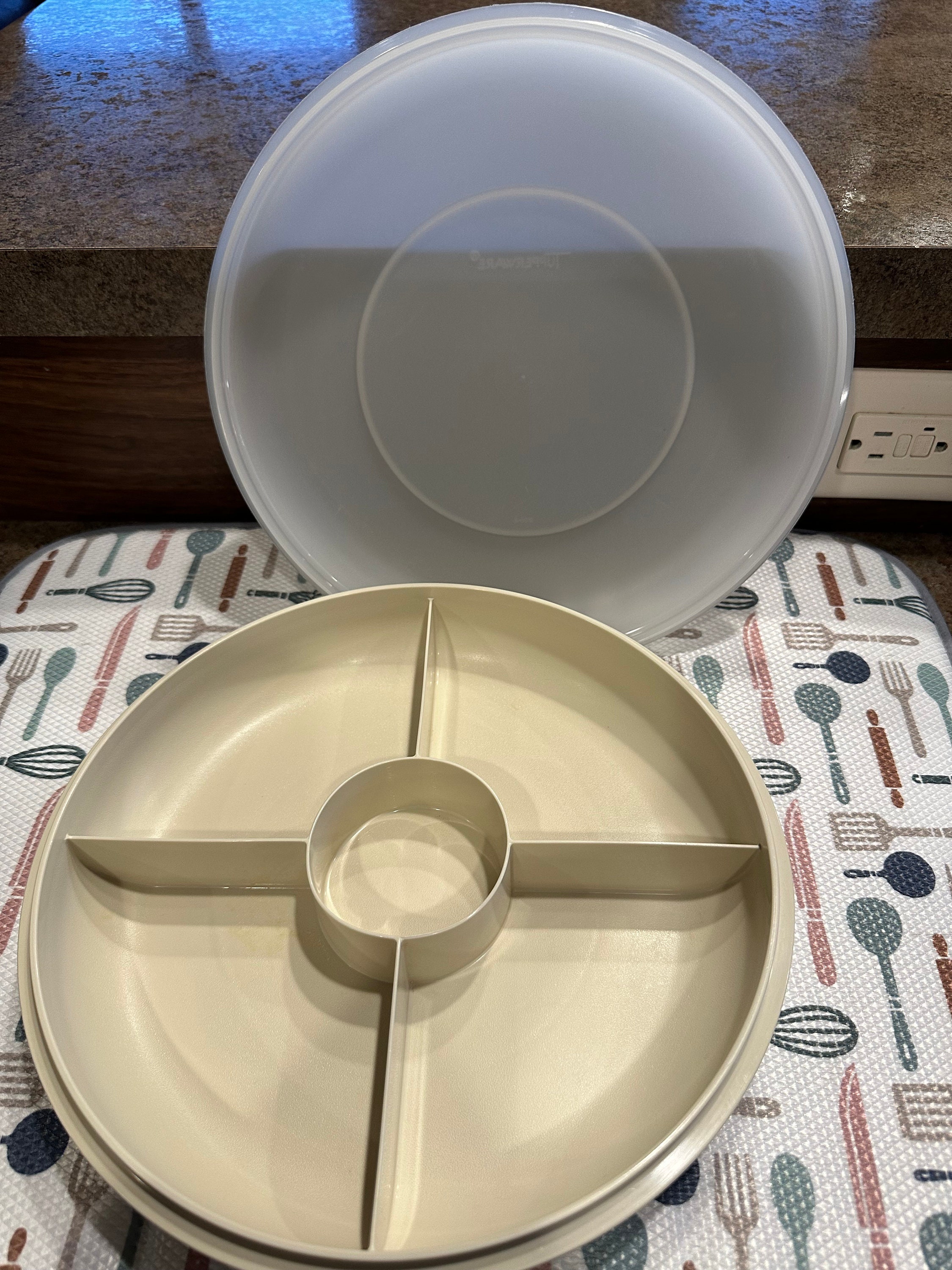 Vintage Tupperware Small Serving Center - Etsy
