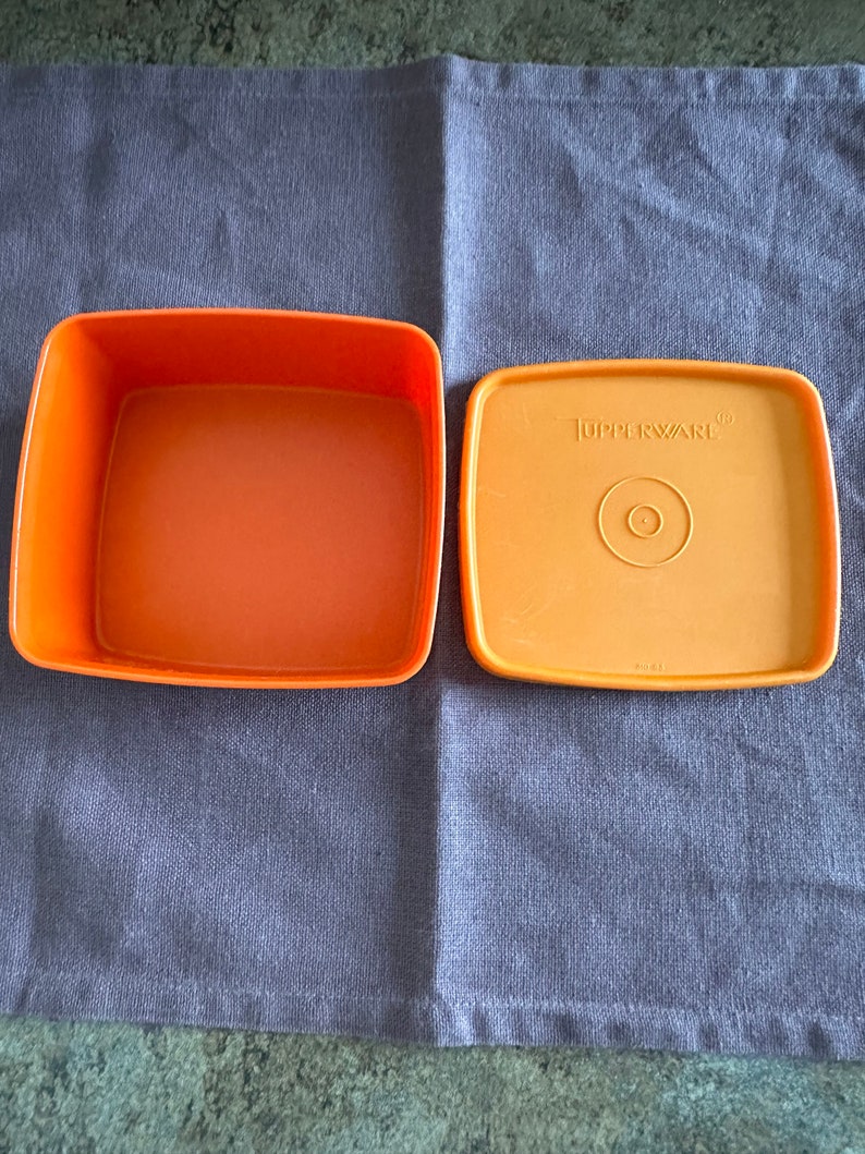Tupperware Orange Storage Container - Etsy