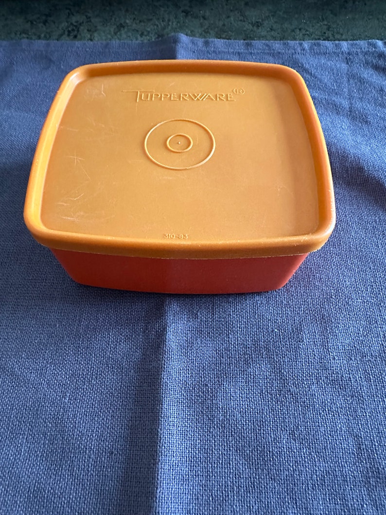 Tupperware Orange Storage Container - Etsy