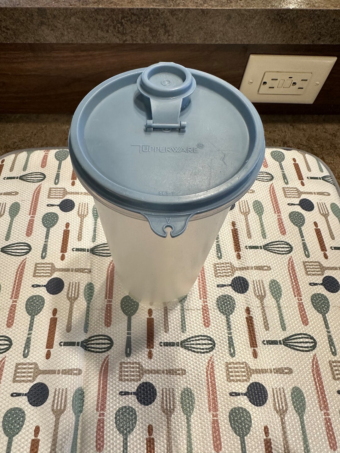 Vintage Tupperware Blue Beverage Container - Etsy