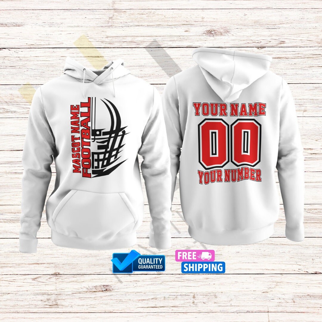 Custom Football Hoodie, Personalized Football Team Hoodie, Custom ...