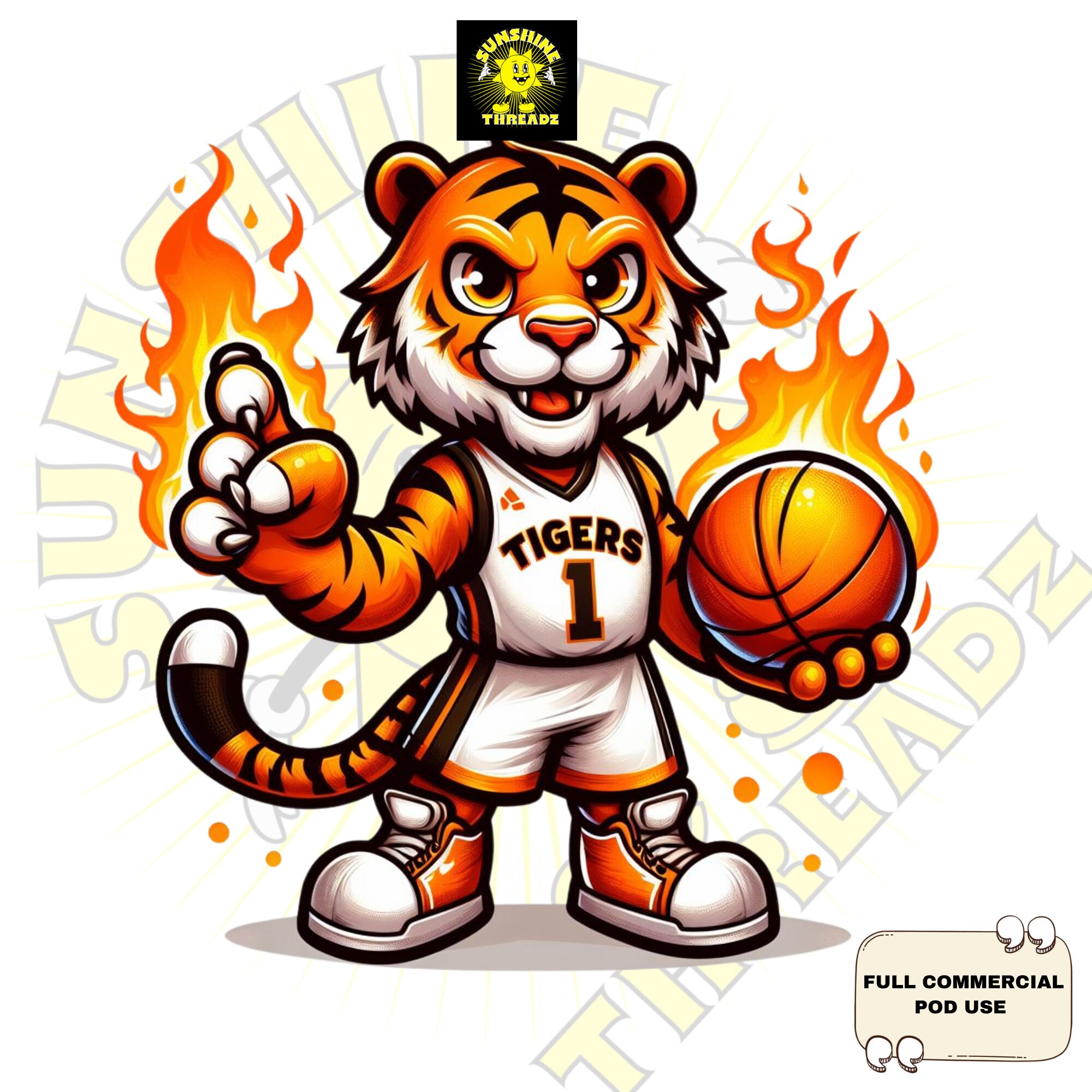 Tigers Basketball Mascot PNG Tigers Basketball Mascot SVG Tigers ...