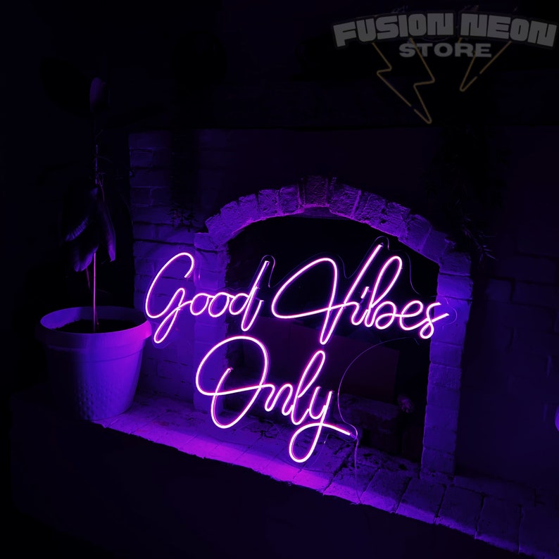 Good Vibes Only Neon Sign, Wedding Sign, Bedroom Neon Led Lights ...