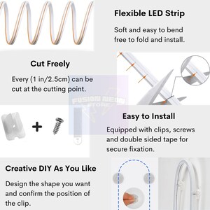 DIY Neon Kit, LED Strip Light for Home Decor, Neon Rope Light Sign ...
