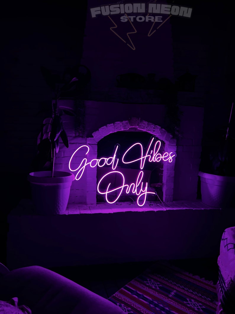 Good Vibes Only Neon Sign Wedding Sign Bedroom Neon Led Lights Wedding Decor Ts For Her