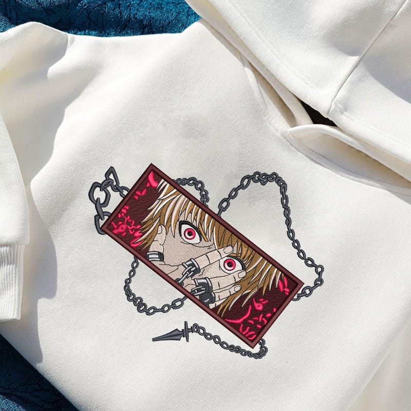 Anime Embroidered Zip Up - Etsy UK
