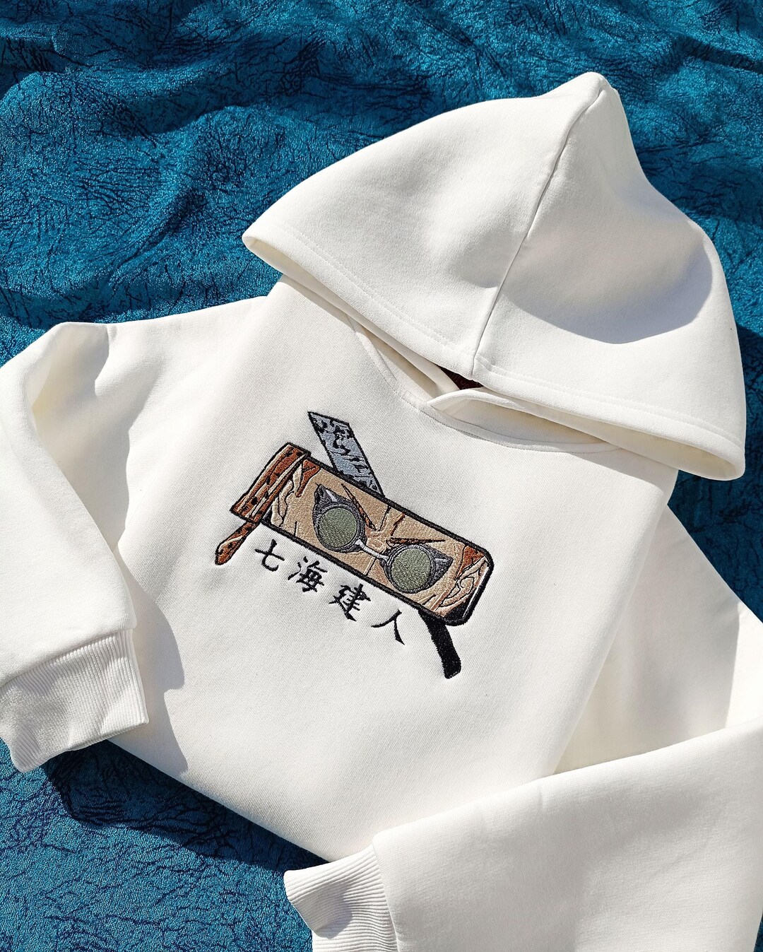 Anime JJK Nanami Embroidered Sweatshirt, Stylish Embroidered Anime ...