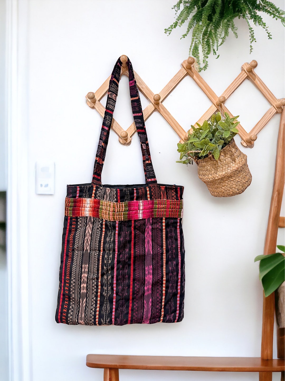 Guatemalan Mayan Tote Bag Multicolor-jaspe Indigenous Design Handmade ...