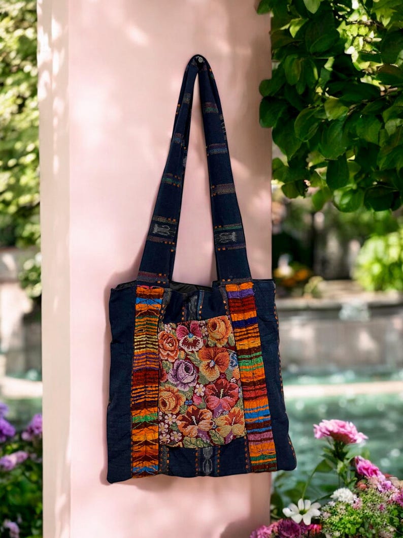 Guatemalan Mayan Tote Bag | Multicolor-jaspe | Indigenous Design ...