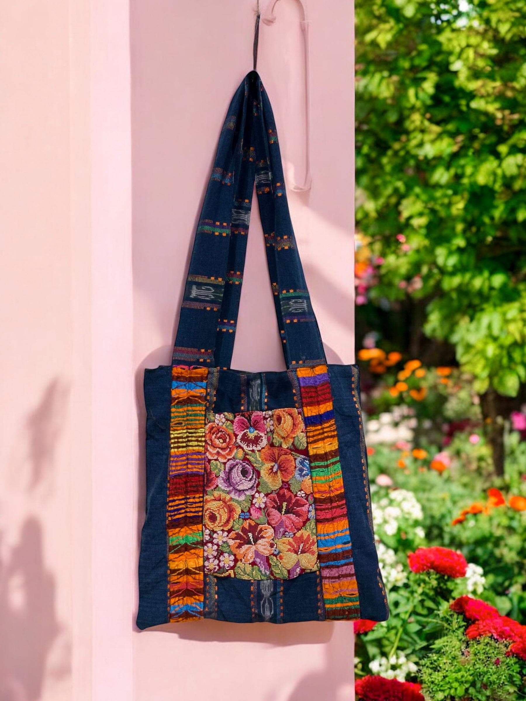 Guatemalan Mayan Tote Bag | Multicolor-jaspe | Indigenous Design ...