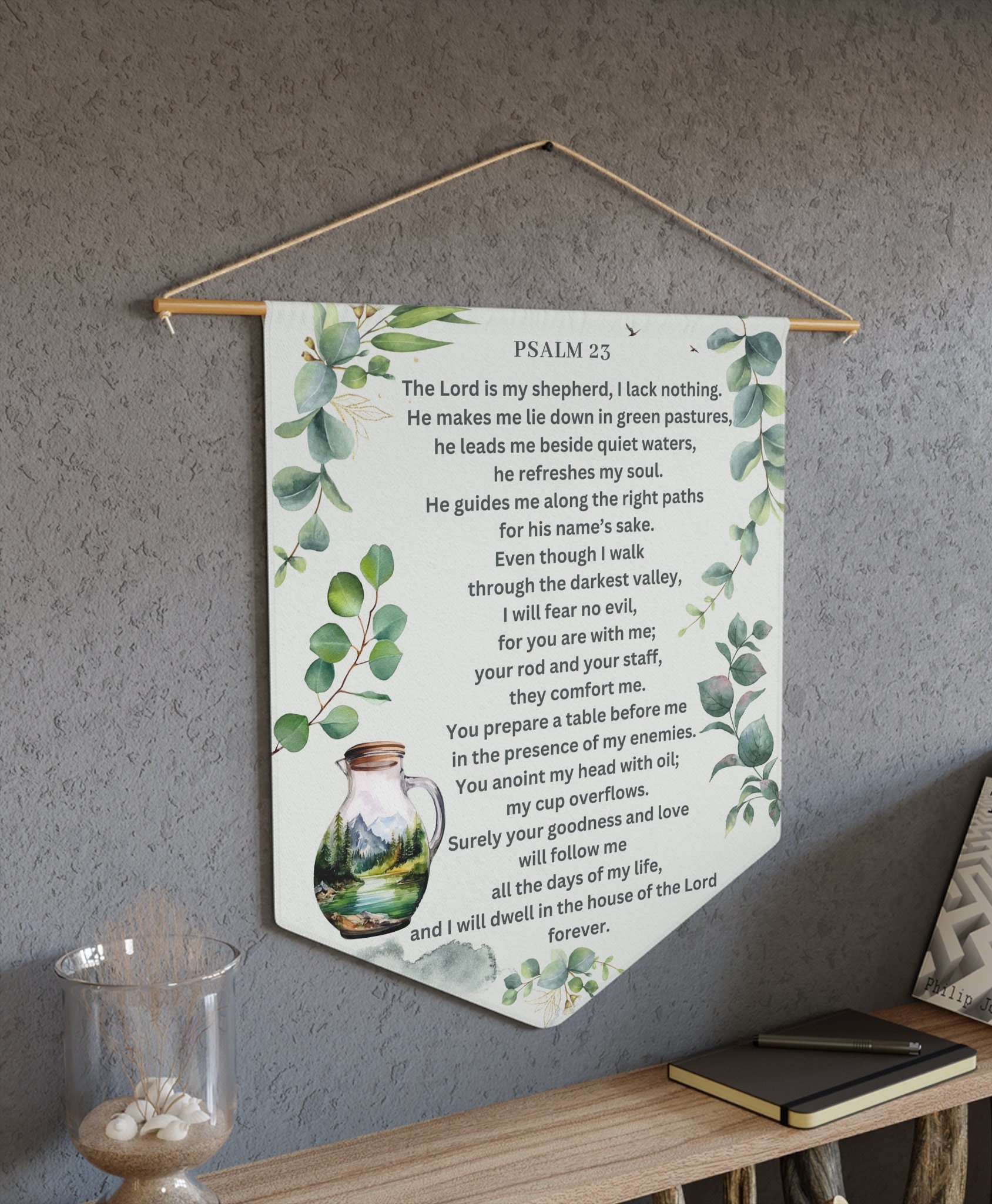 Psalm 23 Bible Verse Wall Art Scripture Art for Christian Decor ...