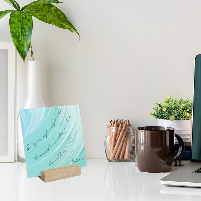 Mightier Than the Waves Psalm 93:4 Gallery Board With Stand Minimalist ...