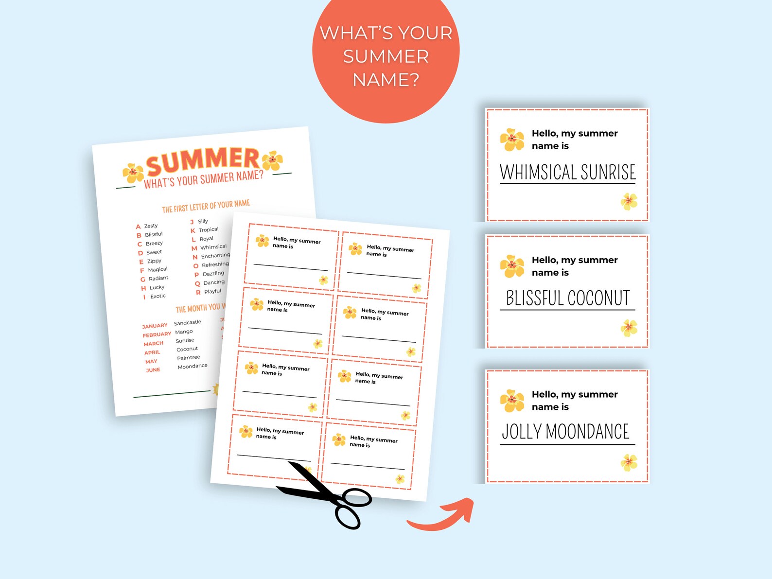 Summer Games, 10 Printable Summer Party Games for Kids and Family ...