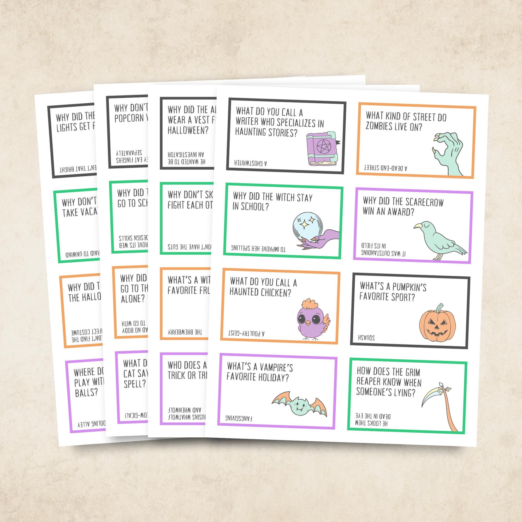 32 Halloween Jokes, Halloween Lunchbox Jokes for Kids, Printable ...
