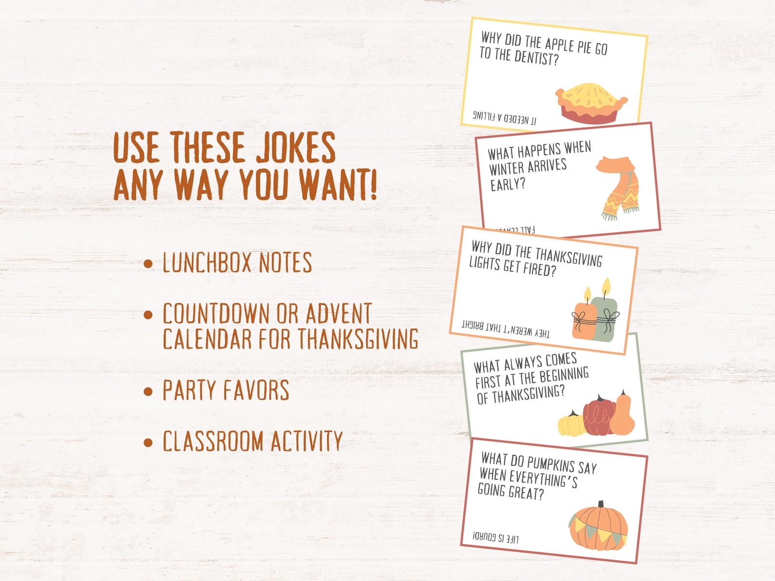 32 Thanksgiving Jokes, Thanksgiving Lunchbox Jokes for Kids, Printable ...