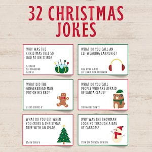 32 Christmas Jokes, Christmas Lunchbox Jokes for Kids, Printable ...