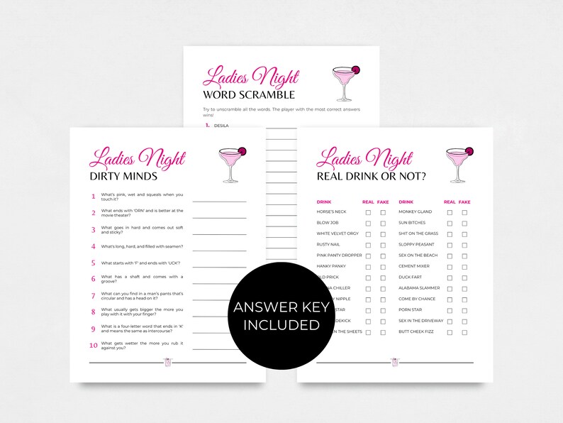 Ladies Night Games, 10 Printable Girls Night Games, Fun Printable Game ...