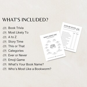 Book Club Games, 10 Printable Book Club Activities, Fun Games for Book ...