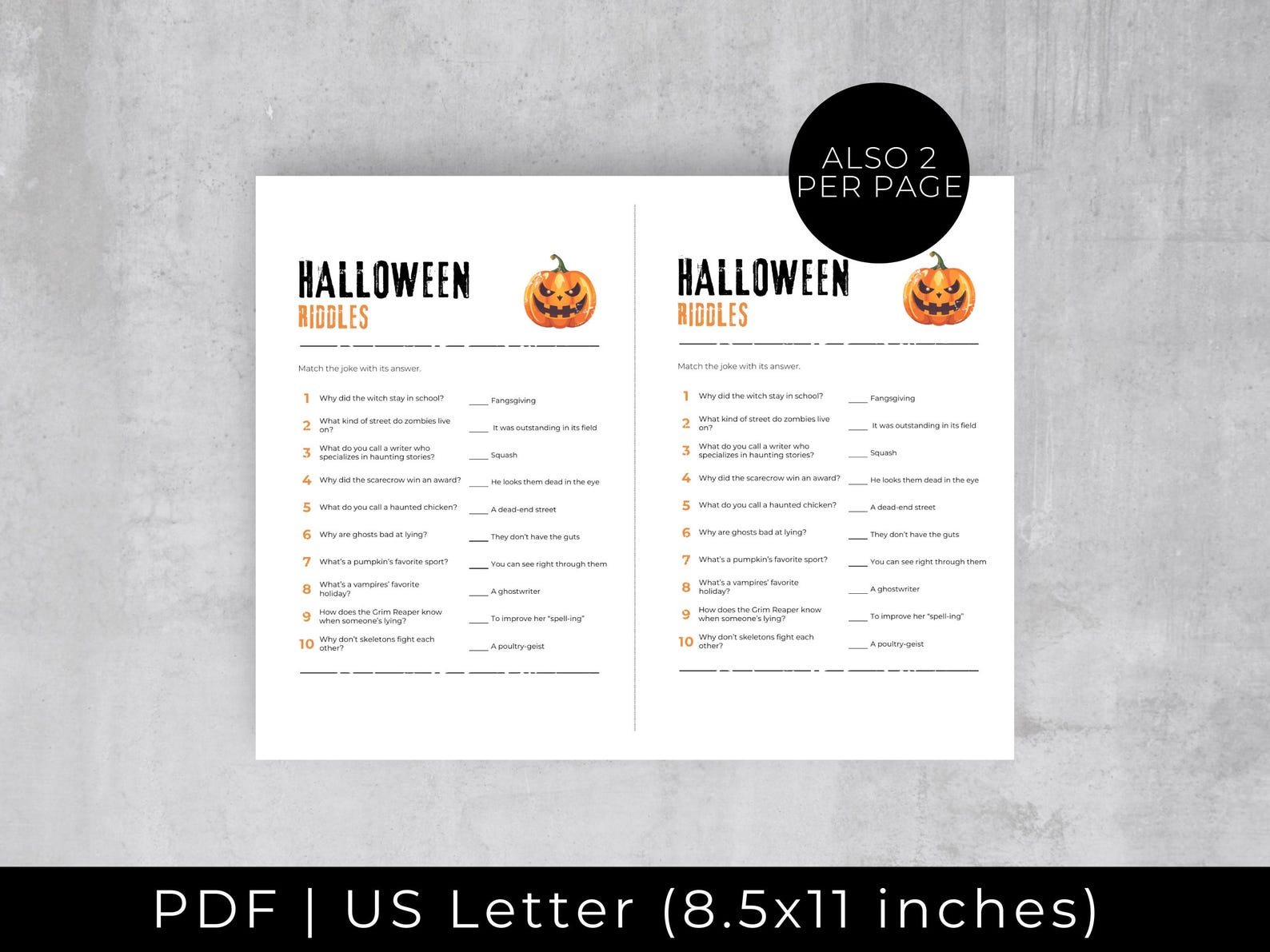 Halloween Riddle Me This Game, Printable Halloween Riddles, Fun ...