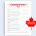 Canada Day Trivia Game, Printable Canada Day Activity for Kids and ...