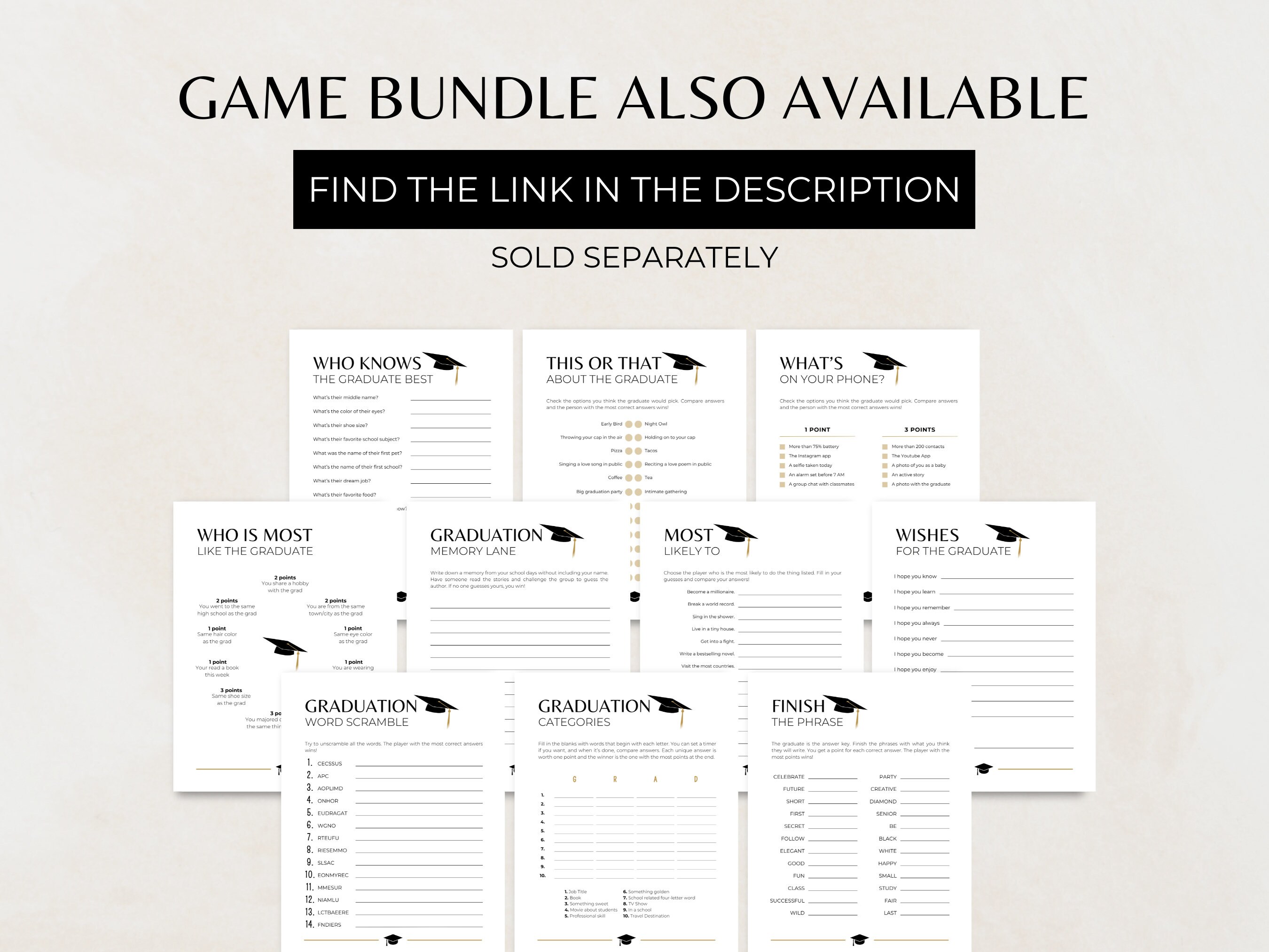 Graduation Game, Who is Most Like the Grad, Printable 2025 Graduation ...