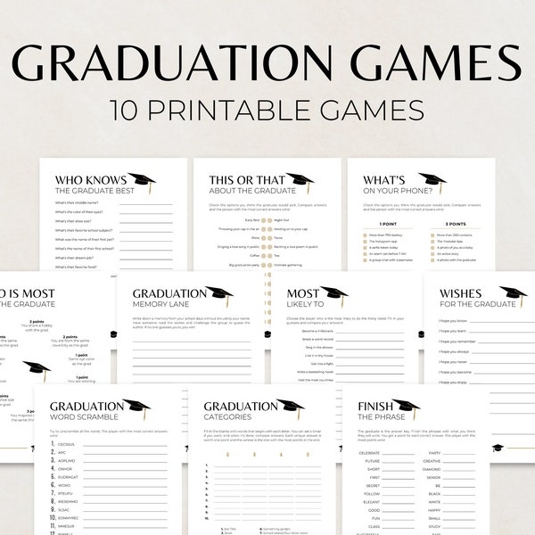 Graduation Games - Etsy