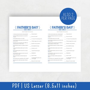 Father's Day Dad Jokes, Printable Father's Day Riddles, Father's Day ...