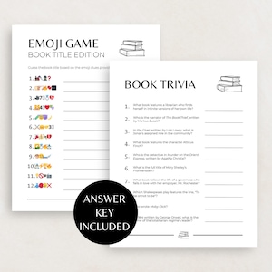 Book Club Games, 10 Printable Book Club Activities, Fun Games for Book ...
