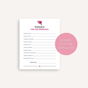 Pink Graduation Party Games, 10 Printable 2025 Graduation Games for a ...