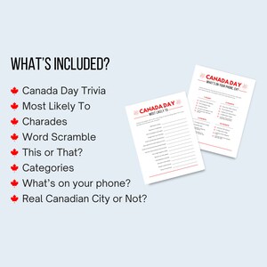Canada Day Games, 8 Printable Canada Day Activities, Canada Day Game ...