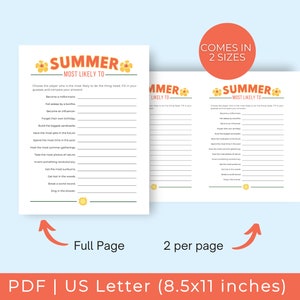 Summer Games, 10 Printable Summer Party Games for Kids and Family ...
