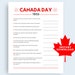 Canada Day Trivia Game, Printable Canada Day Activity for Kids and ...