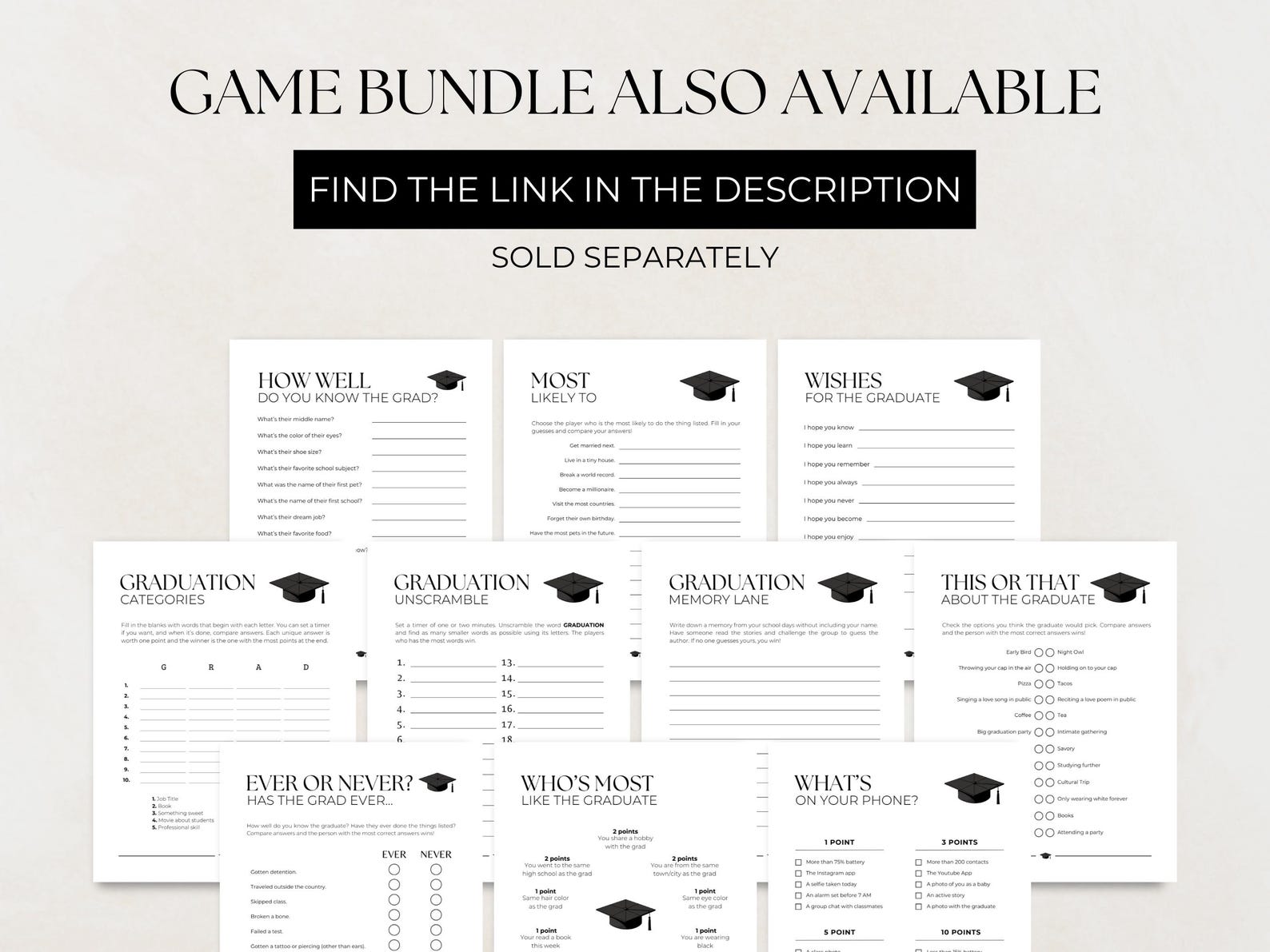 Graduation Game, Who Knows the Graduate Best, How Well Do You Know the ...