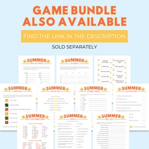 Summer Riddles, Fun Printable Summer Riddle Me This Game for Kids and ...