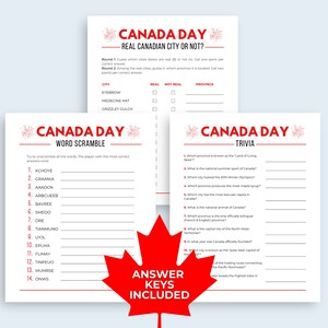 Canada Day Games, 8 Printable Canada Day Activities, Canada Day Game ...