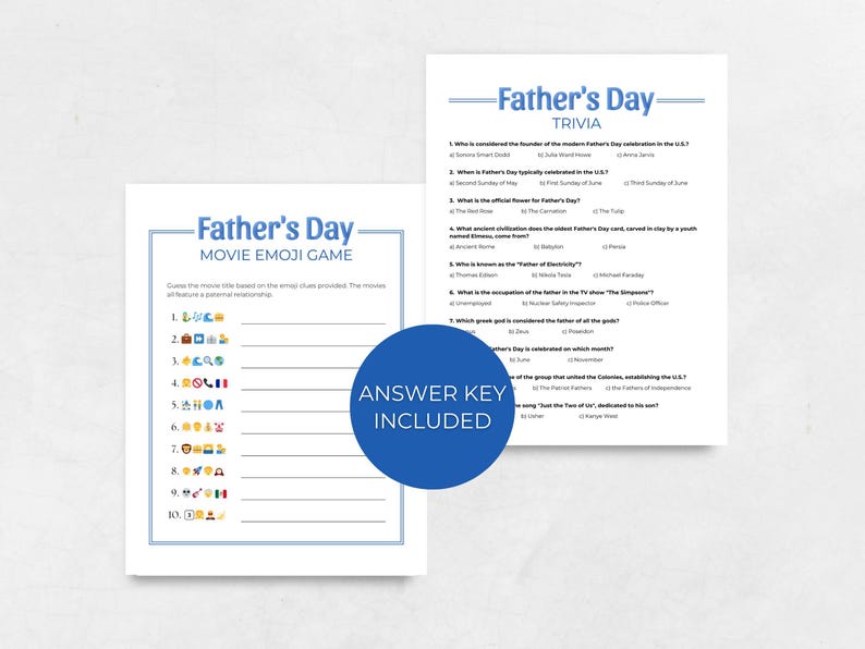 Father's Day Games, 10 Printable Father's Day Games, Fun Dad Games ...