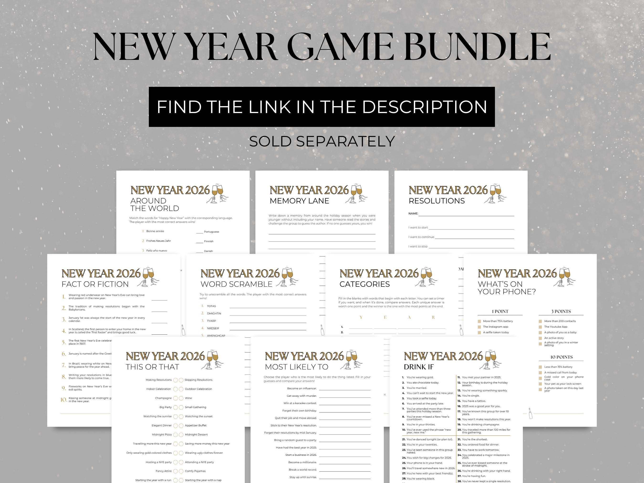 New Year Fact or Fiction Game, Printable New Year Trivia Game, Fun New ...