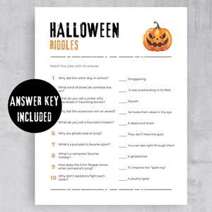 Halloween Riddle Me This Game, Printable Halloween Riddles, Fun ...