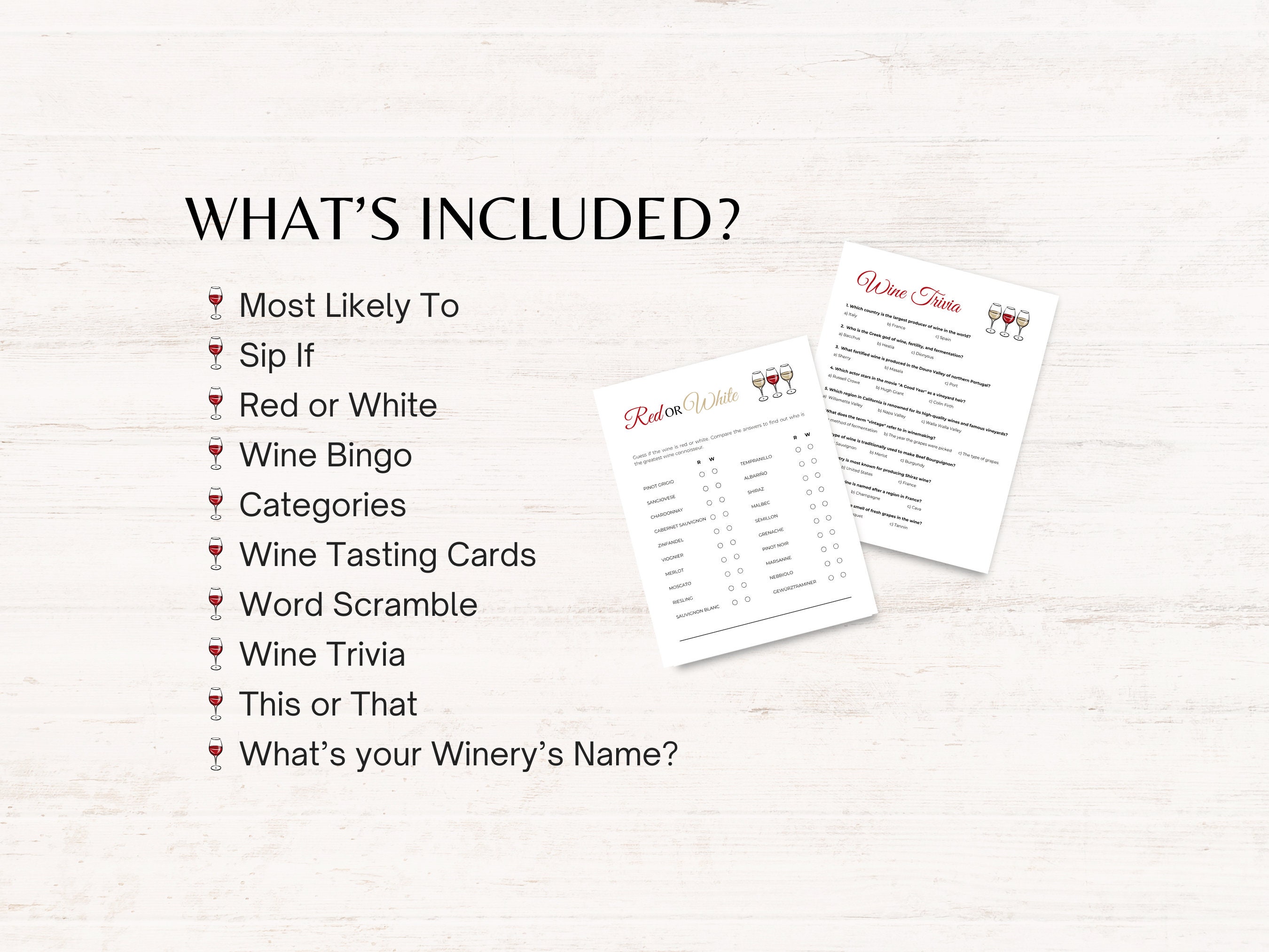 Wine Party Games, 10 Printable Wine Tasting Party Games, Fun Game ...