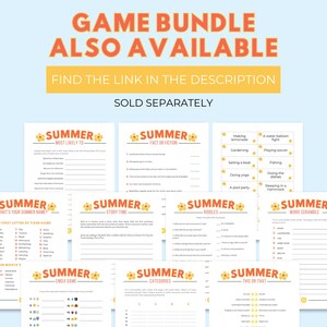 Summer Emoji Game, Printable Summer Emoji Trivia Game for Kids and ...