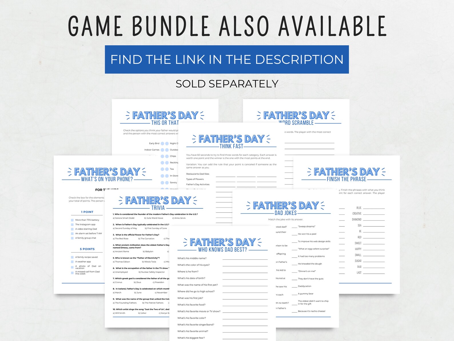 Father's Day Dad Jokes, Printable Father's Day Riddles, Father's Day ...