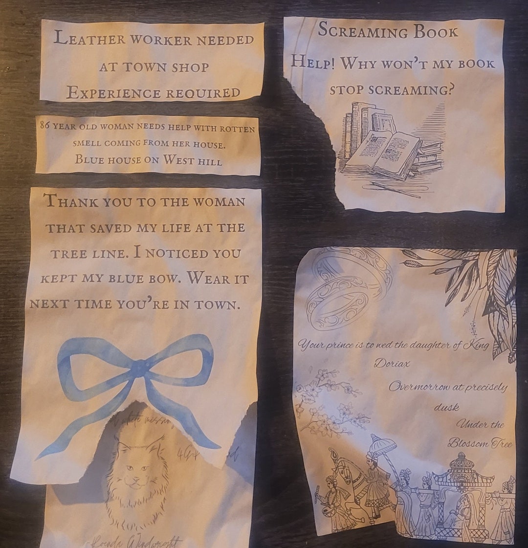 Quest Fliers for Town Bulletin Board 01 - Etsy