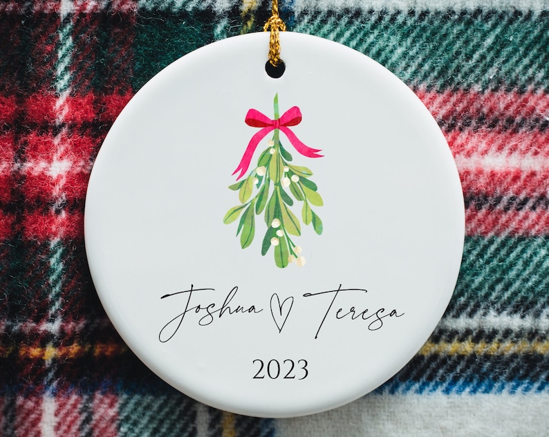 2024 Personalized Christmas Ornament for Couple Modern Customizable ...