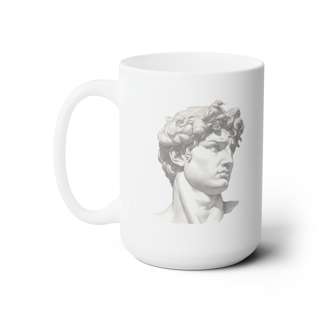 Michelangelo's David Statue Modern Graphic Ceramic Mug 15oz - Etsy