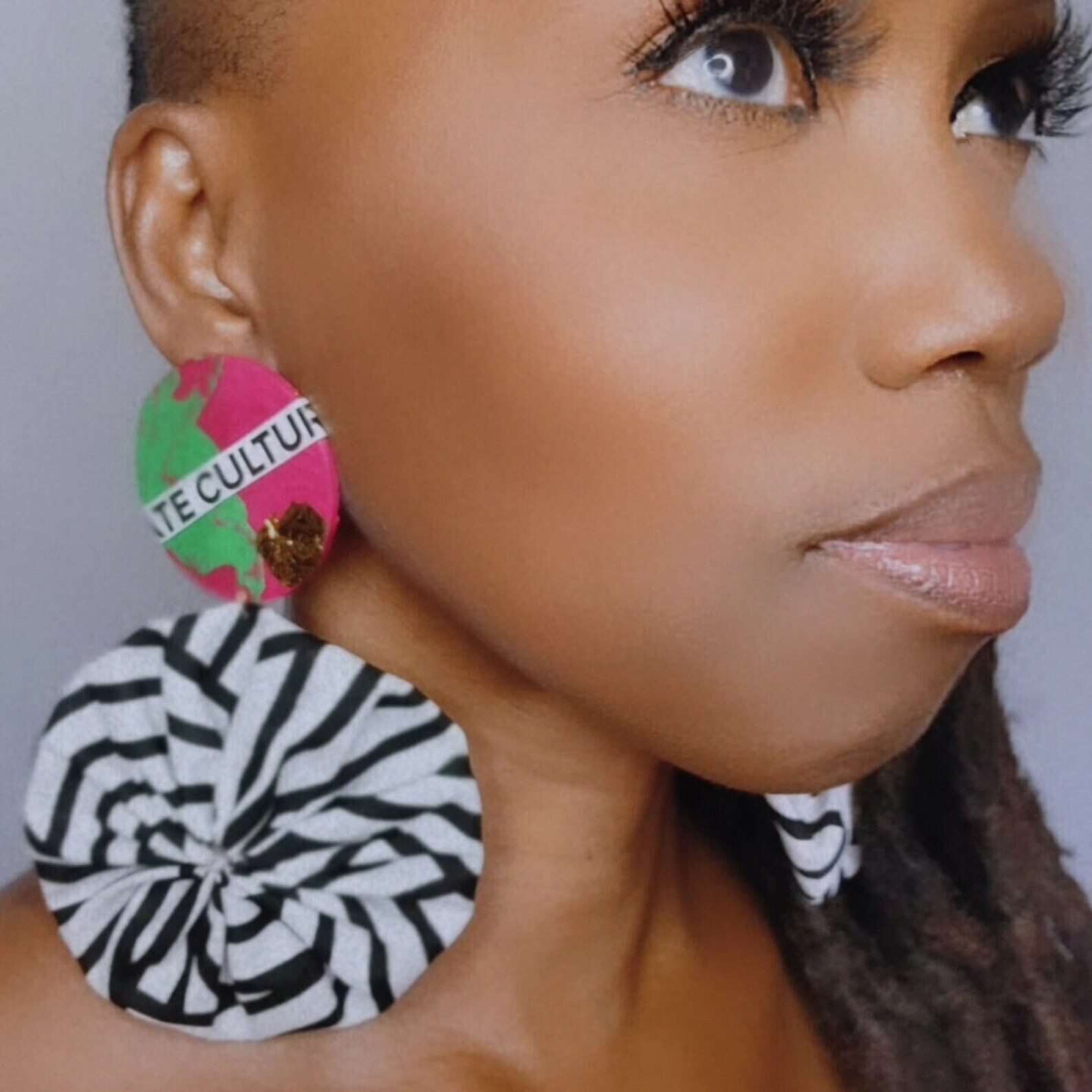 Custom Hand-painted Wood and Fabric Collage Earrings - Etsy