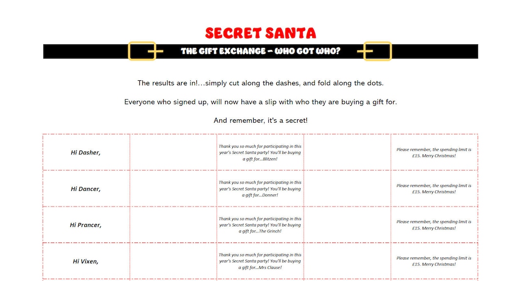 Secret Santa Generator - Etsy