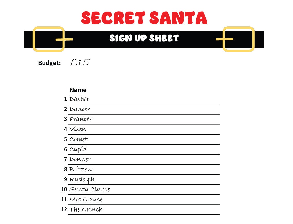 Secret Santa Generator - Etsy